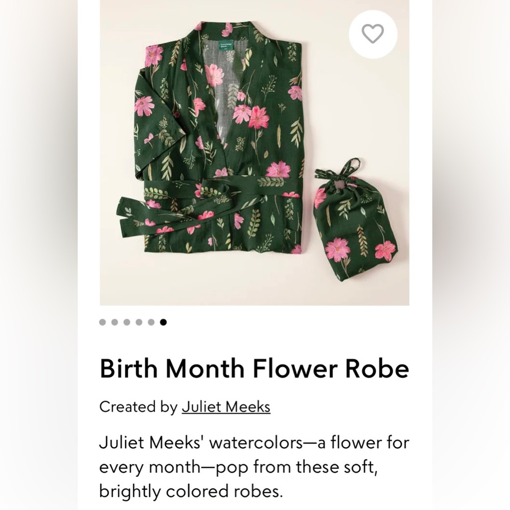 Uncommon Goods Birth Month Flower Robe - Gem